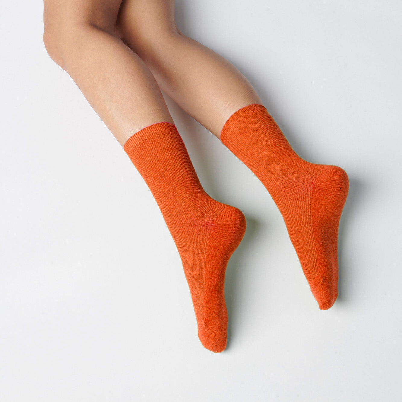 Adobe - Everyday Solid Adobe Orange Cotton Crew Socks – Hooray Sock Co.